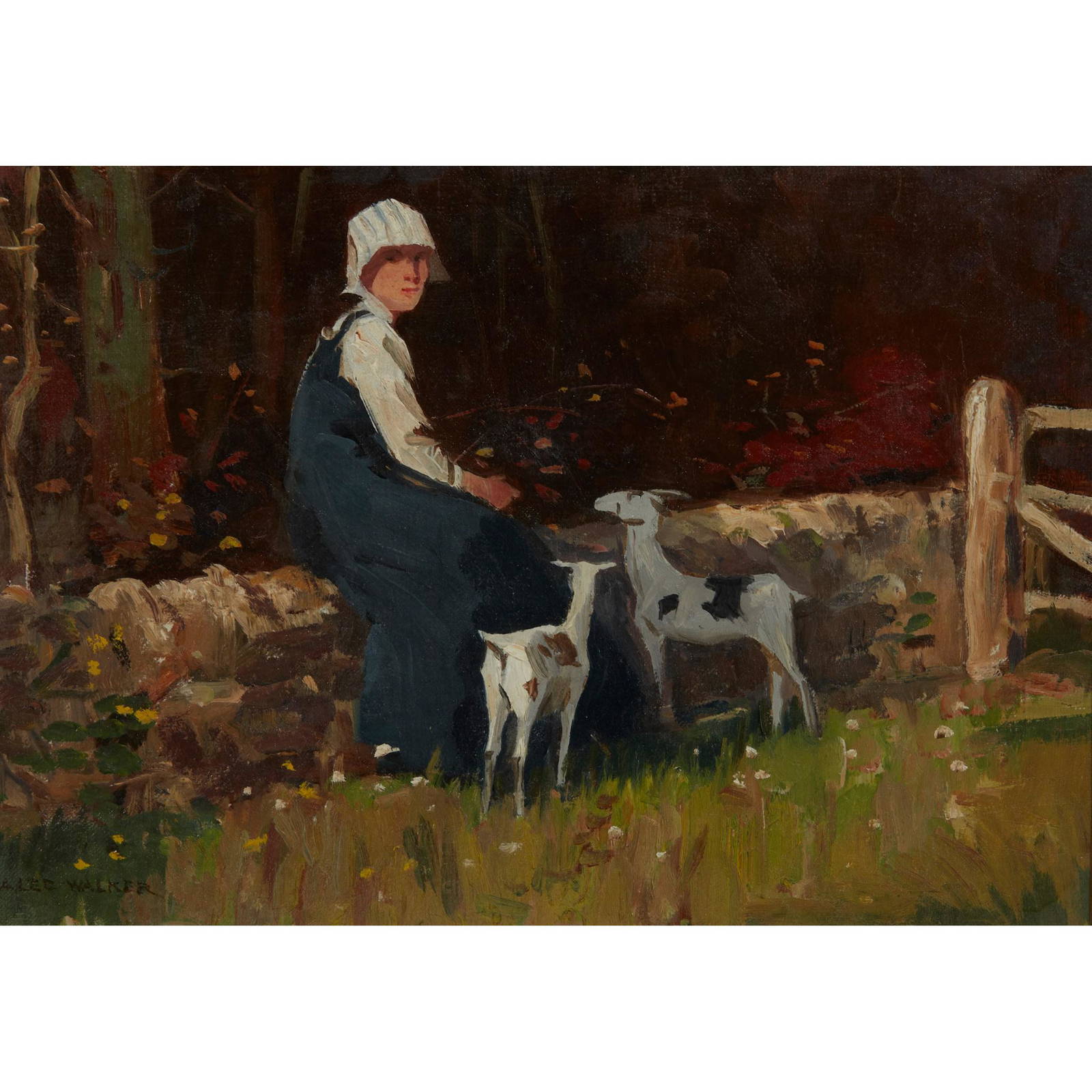 Alec Walker (early 20th Century Scottish School) The Goatherd Auction