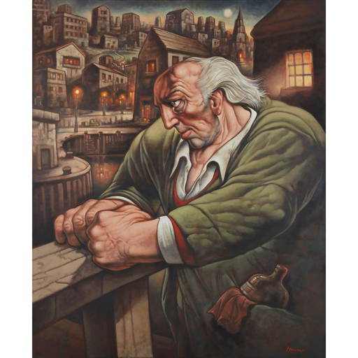 § Peter Howson O.b.e. (scottish 1958 ) West End Hero 2002
