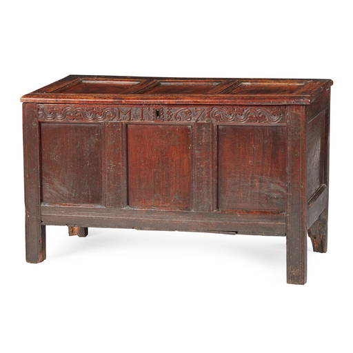 Oak Triple Panel Chest 17th Century