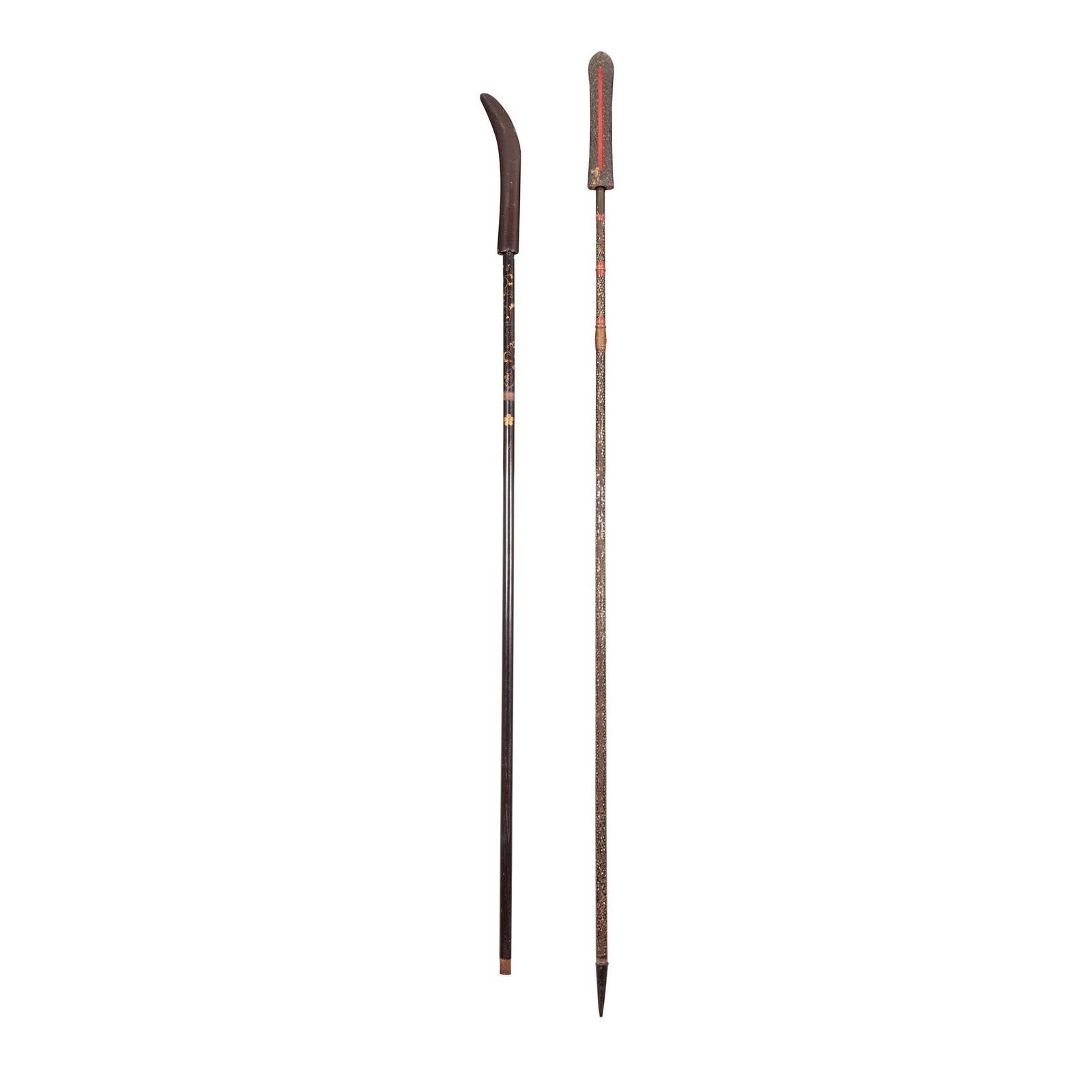 A Mounted Naginata (glaive) And A Su Yari (polearm) Auction