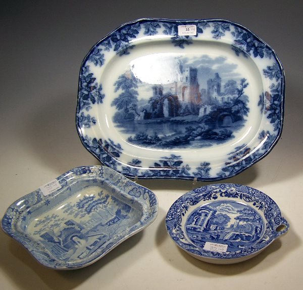 A 19th century Copeland Late Spode meat dish,and a