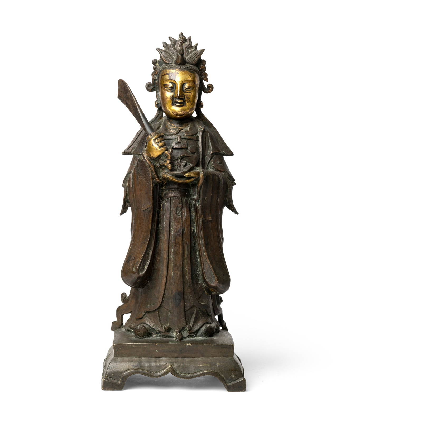 Parcel Gilt-bronze Figure Of A Female Daoist Immortal Ming Dynasty Auction