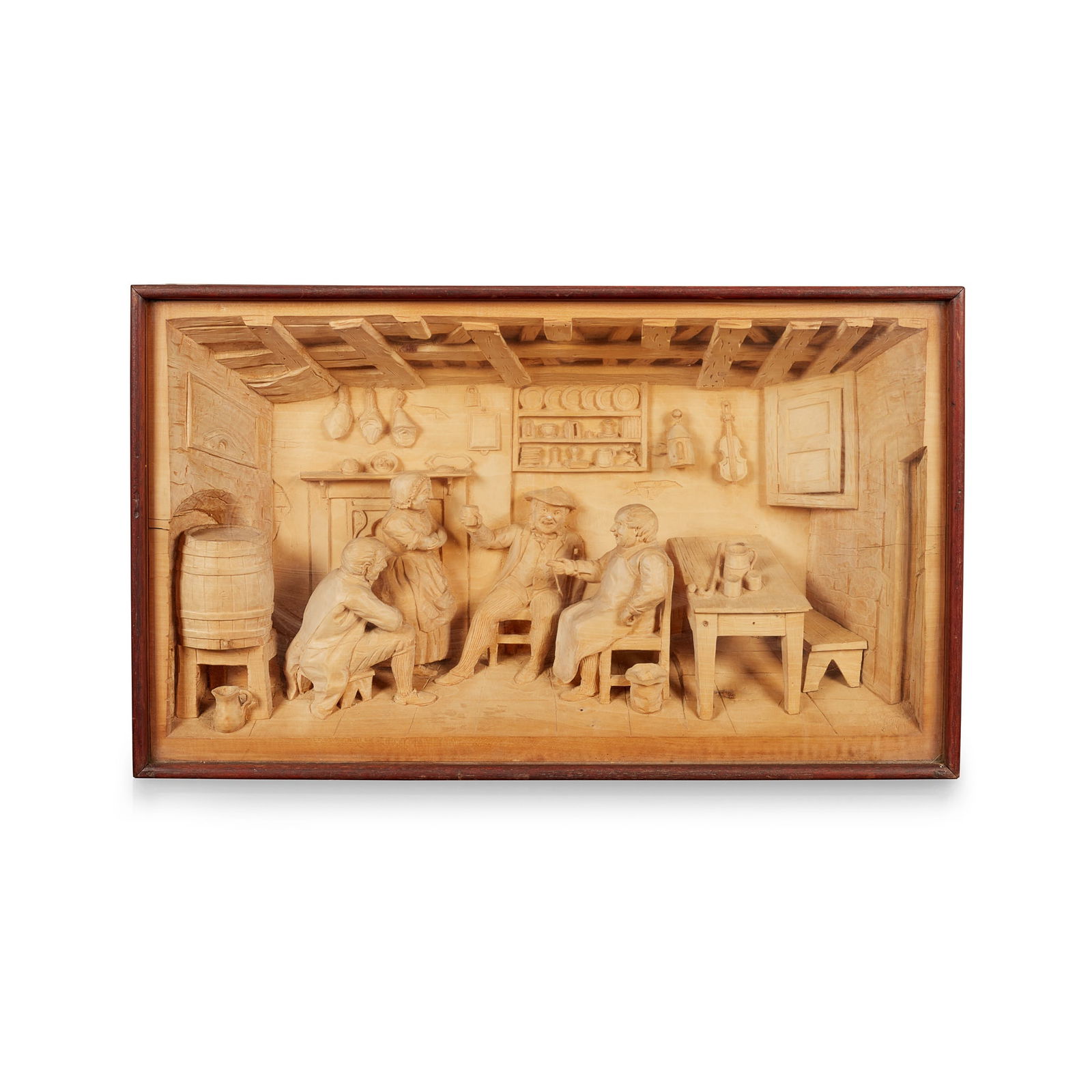 Four Scottish Carved Limewood Tableau Scenes From Tam O'shanter ...