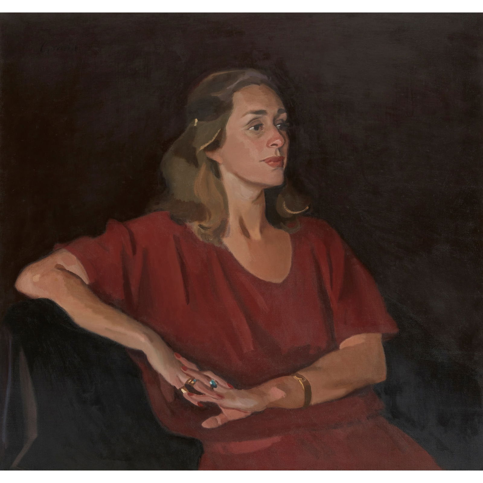 § Alexander Goudie (scottish 1933-2004) Portrait Of Tessa Auction