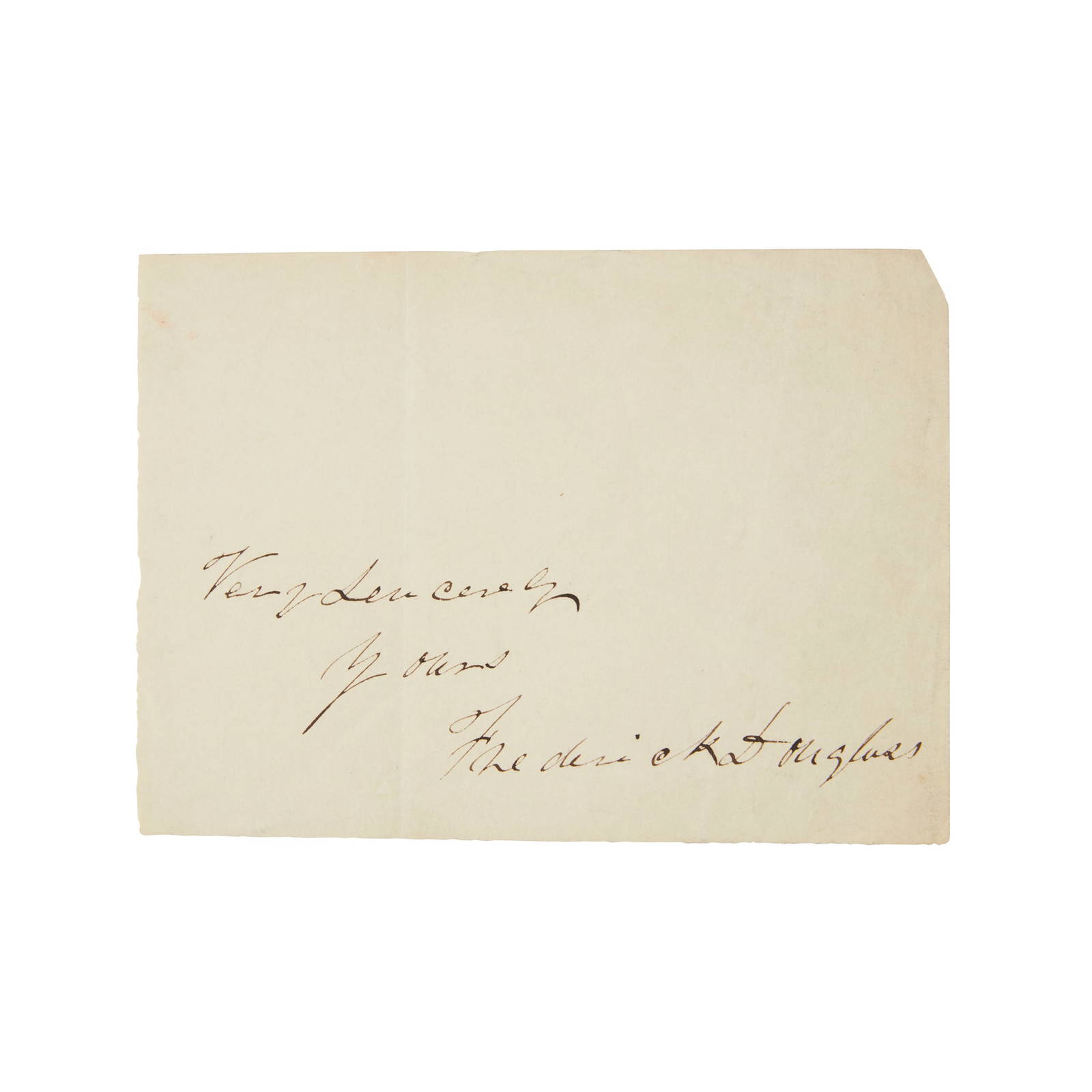 Douglass, Frederick (1817/18-1895) Autograph Sentiment Signed Auction