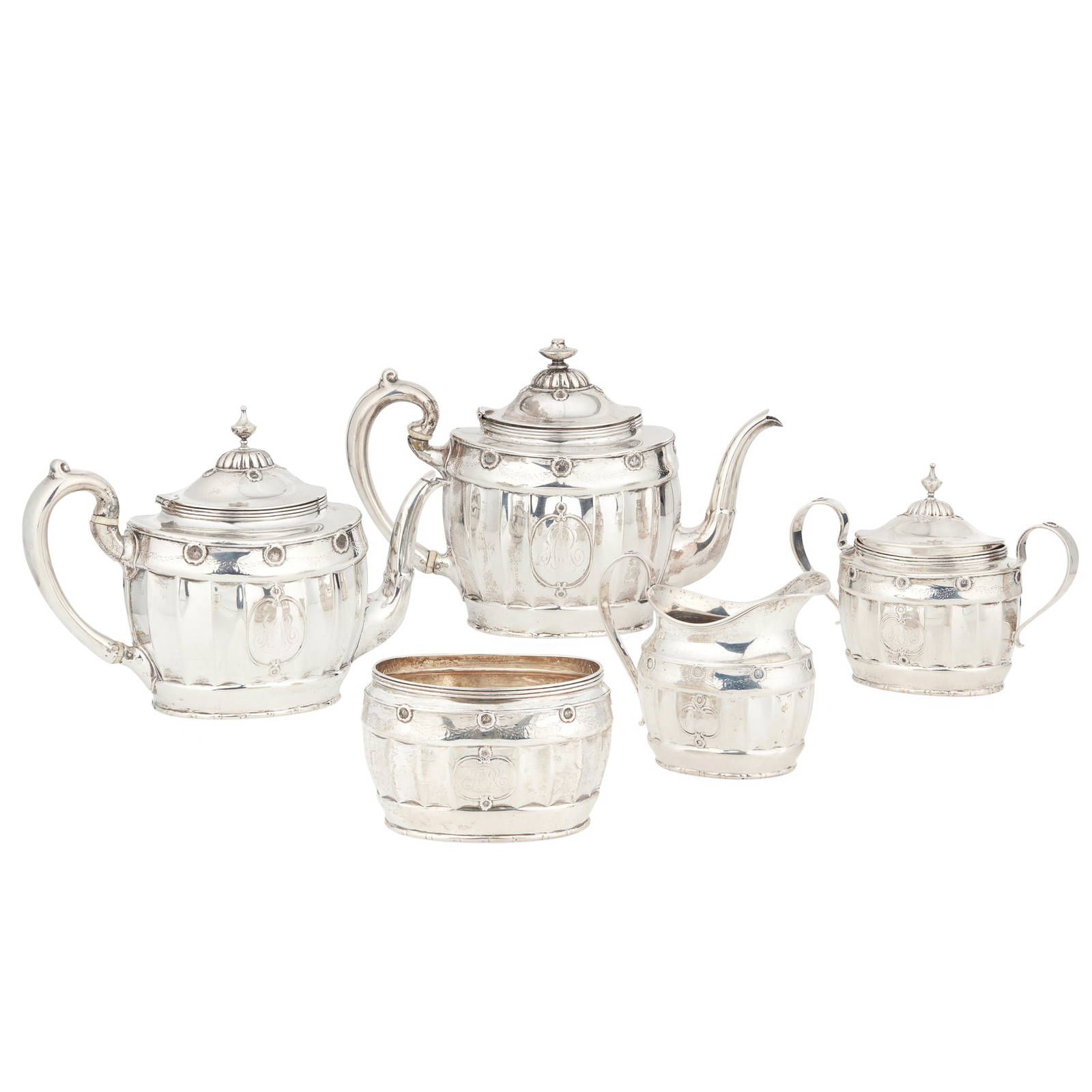 A Matched Five-piece Late 19th-century American Tea-service Auction