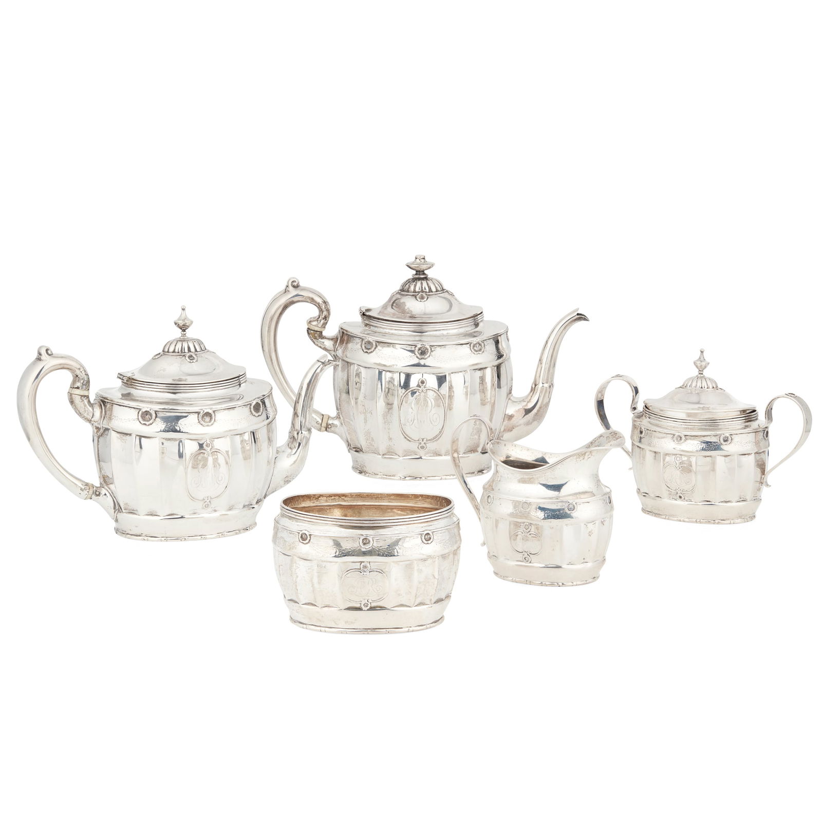 A Matched Five-piece Late 19th-century American Tea-service Auction