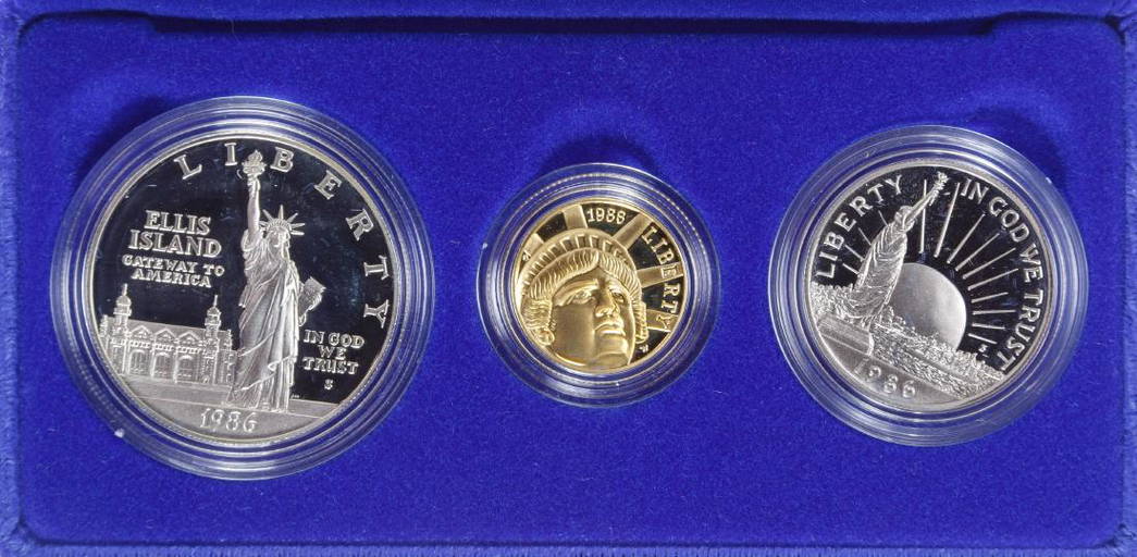 1986 Us Liberty Gold Coin Set