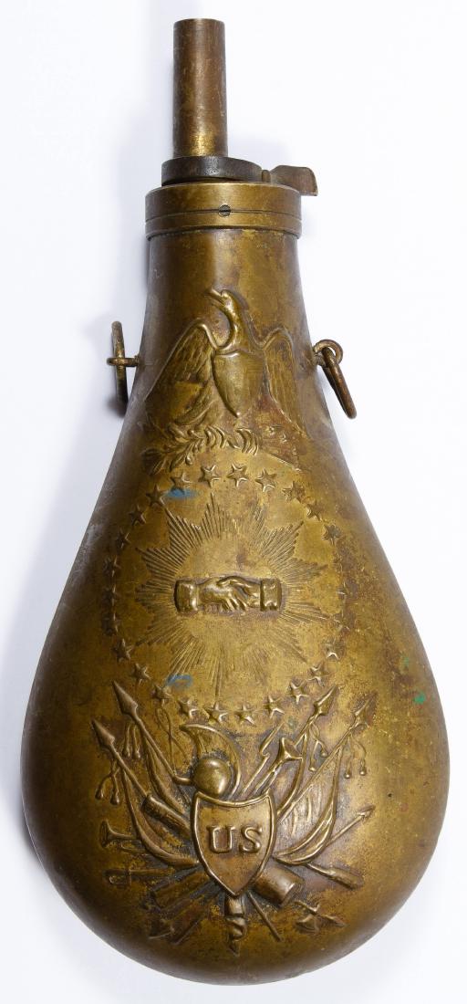 Civil War Era Metal Powder Flask