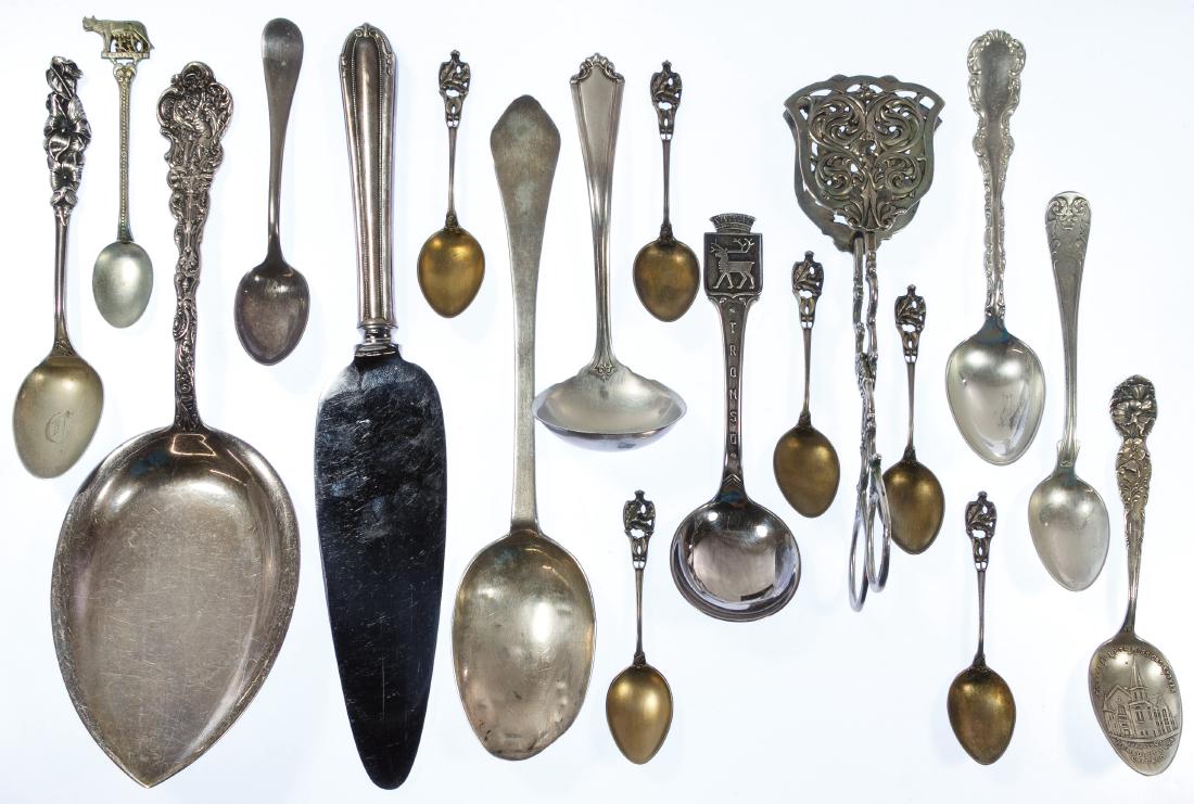 Sterling and European Silver Flatware Assortment