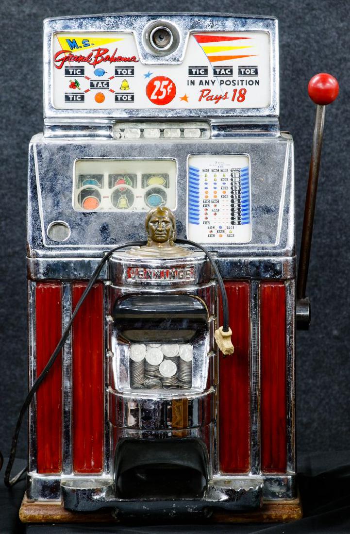 Jennings 'Grand Bahama Tic Tac Toe' 25c Slot Machine