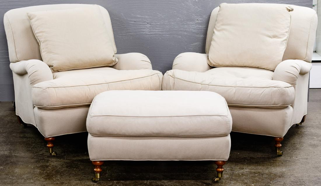 Upholstered Chair And Ottoman Set