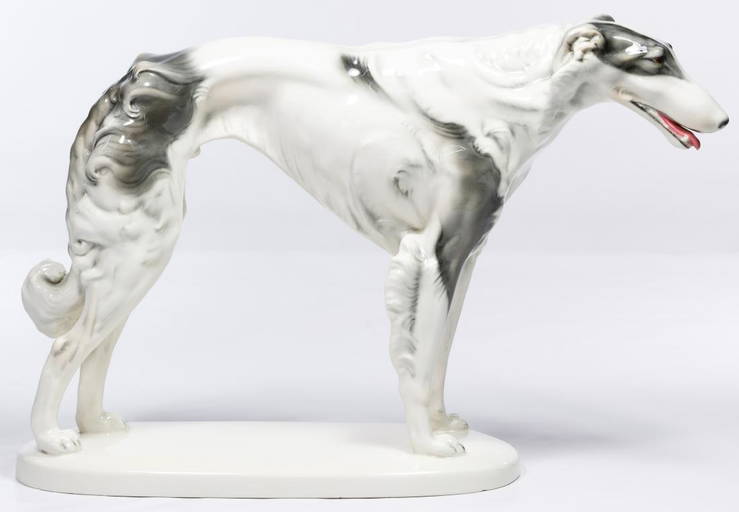 Wilhelm Thomasch (austrian, 1893 1964) "borzoi" Figure