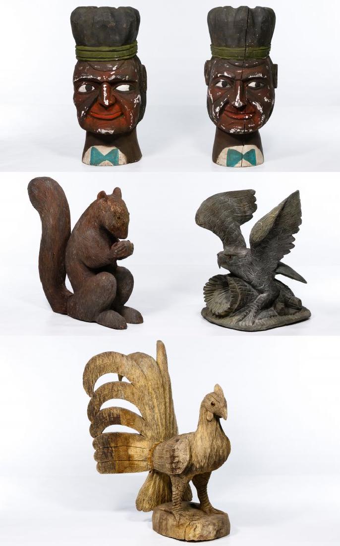 Primitive Folk Art Wood Carving Assortment