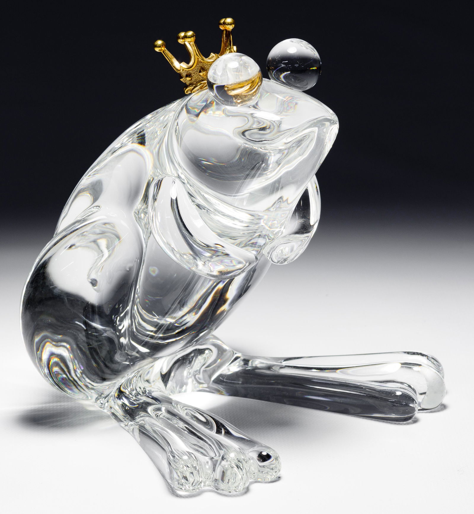 Steuben Glass Frog Prince Figurine - Dec 08, 2019 | Leonard Auction ...