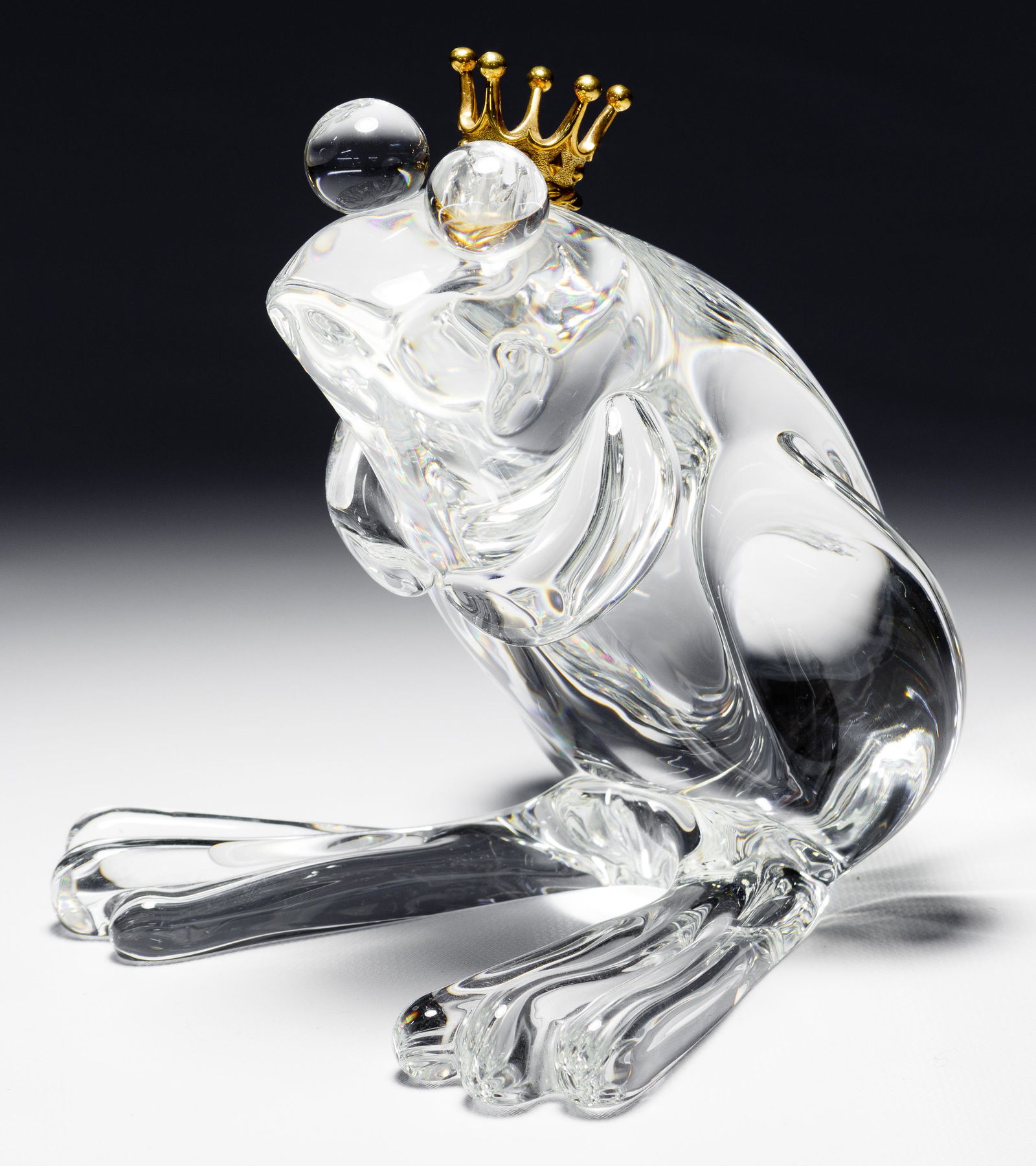 Steuben Glass Frog Prince Figurine - Dec 08, 2019 | Leonard Auction ...