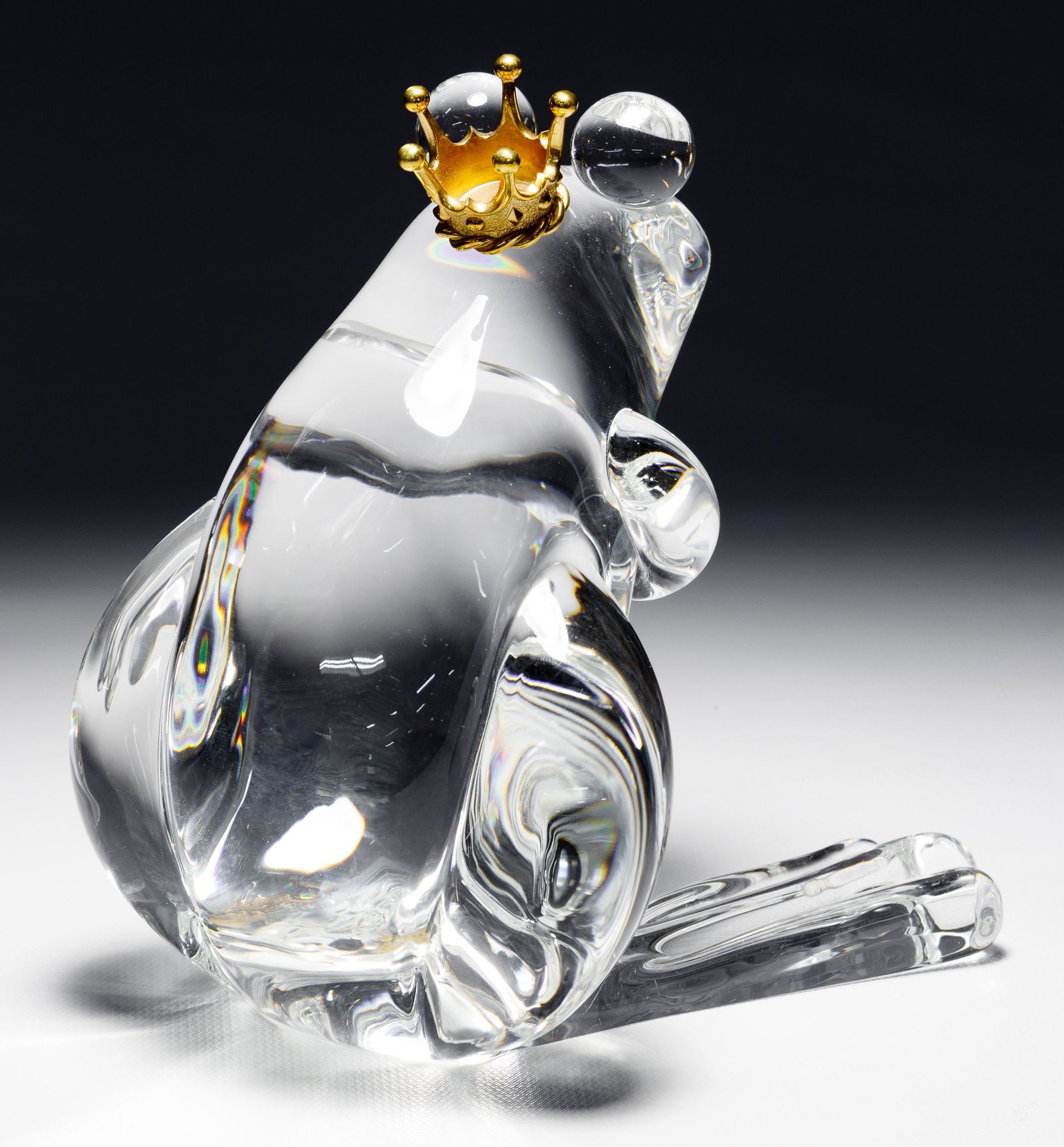 Steuben Glass Frog Prince Figurine - Dec 08, 2019 | Leonard Auction ...