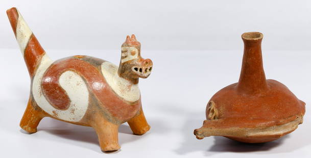 2 Lugged Arkansas Pottery Container