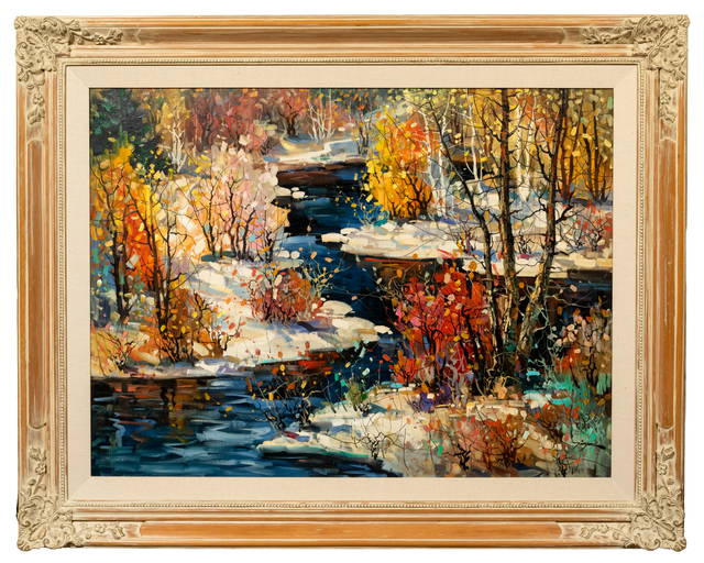 Tinyan Chan (chinese / Canadian, B.1942) 'october' Oil