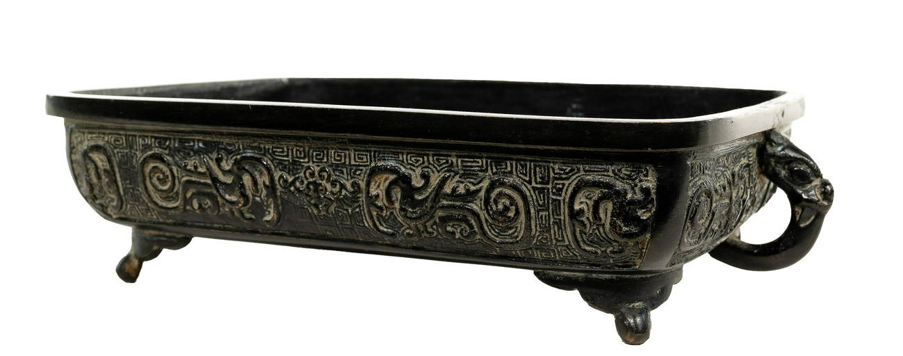 Japanese Suiban Bronze Bonsai Tray