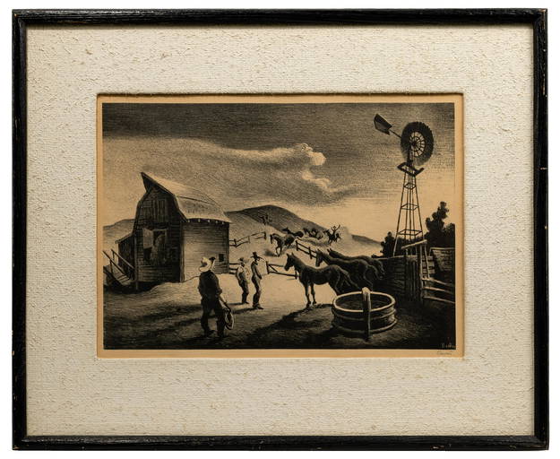 Thomas Hart Benton (american, 1889 1975) 'the Corral'