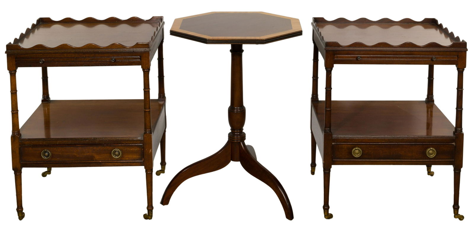 Arthur Brett & Sons For Marshall Field & Company Mahogany Side Tables