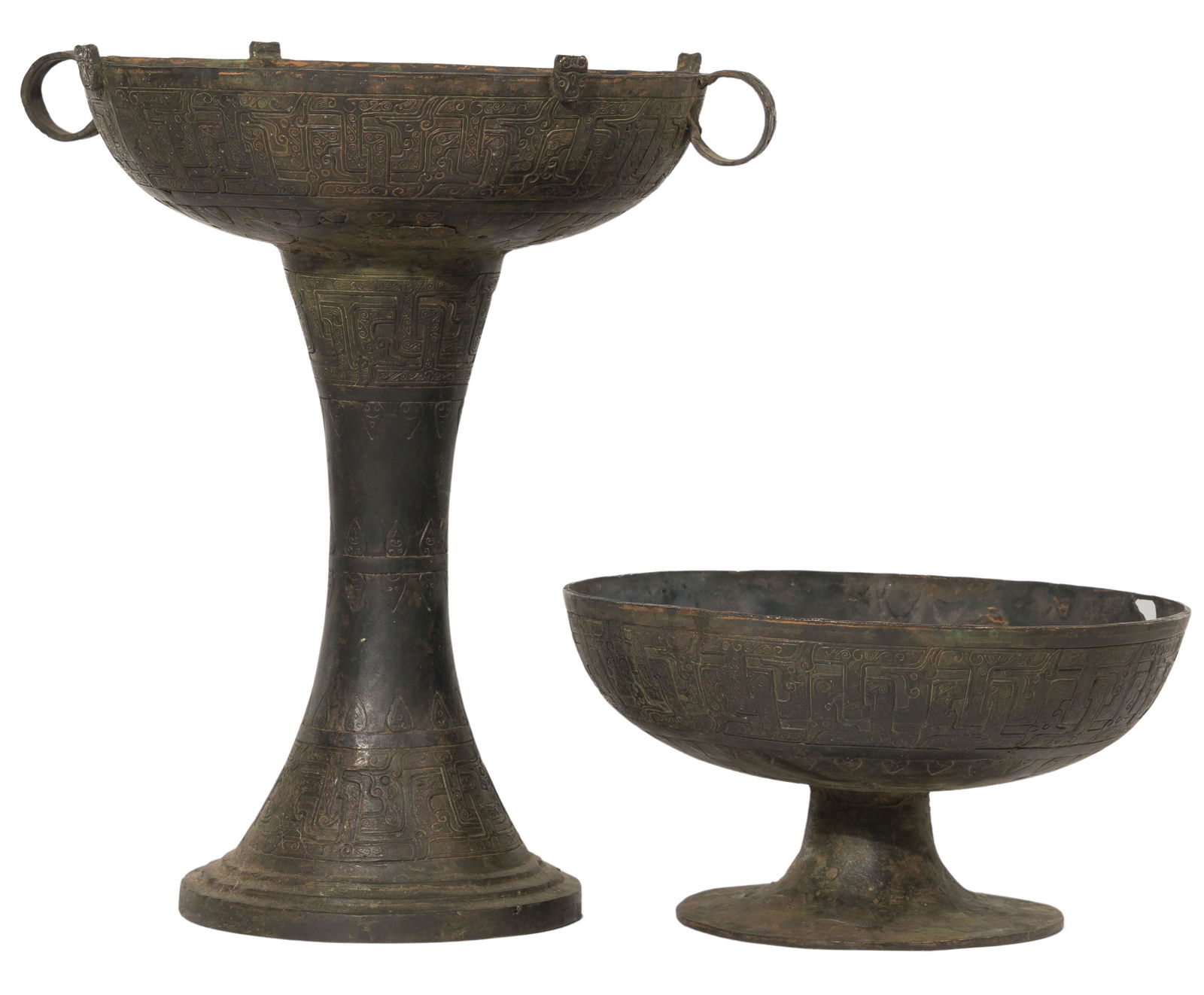 Chinese Bronze Dou Covered Food Vessel