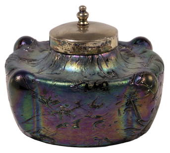 Loetz Kralik Art Glass Ink Well