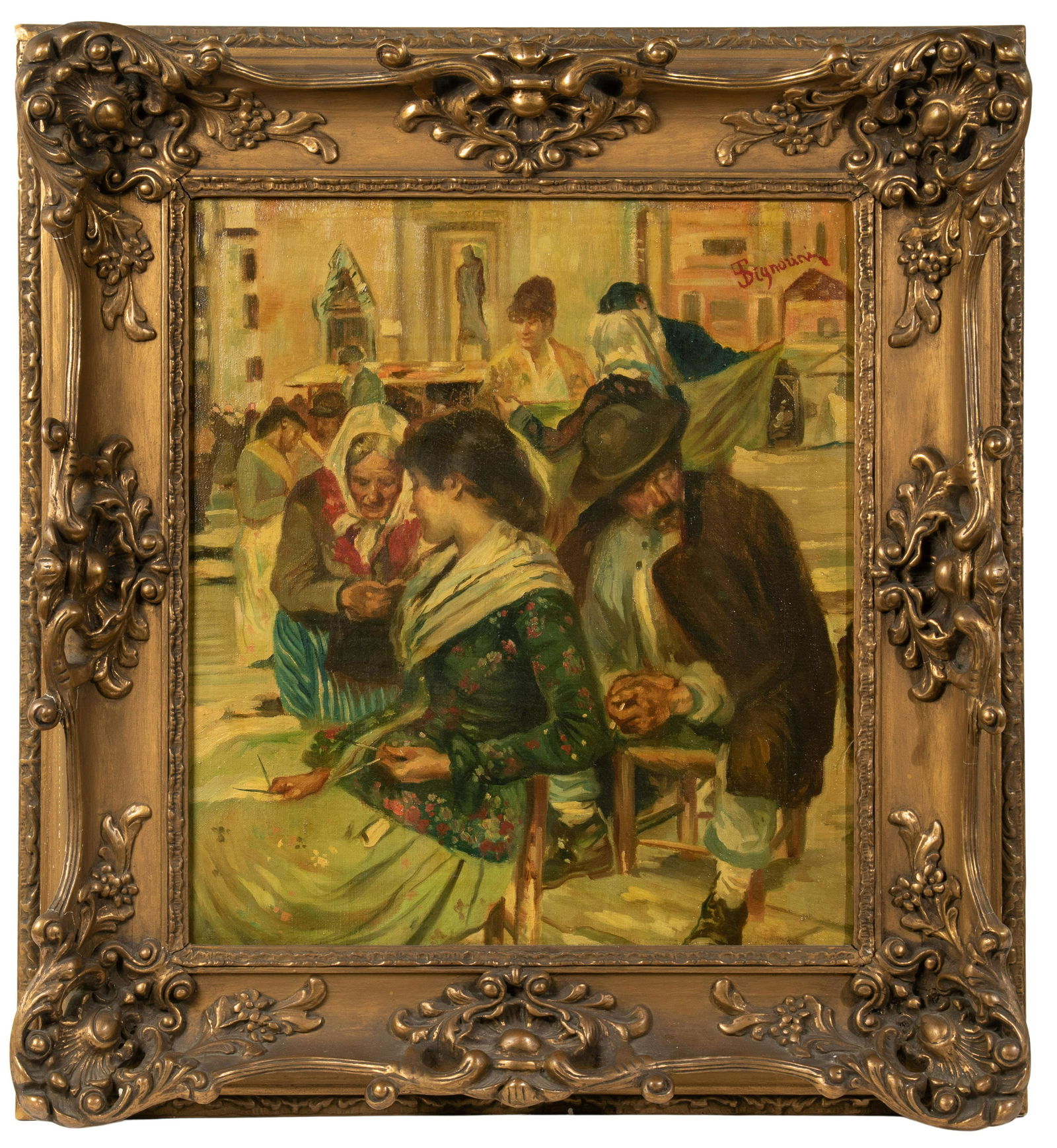 Telemaco Signorini (italian, 1835 1901) Oil On Canvas