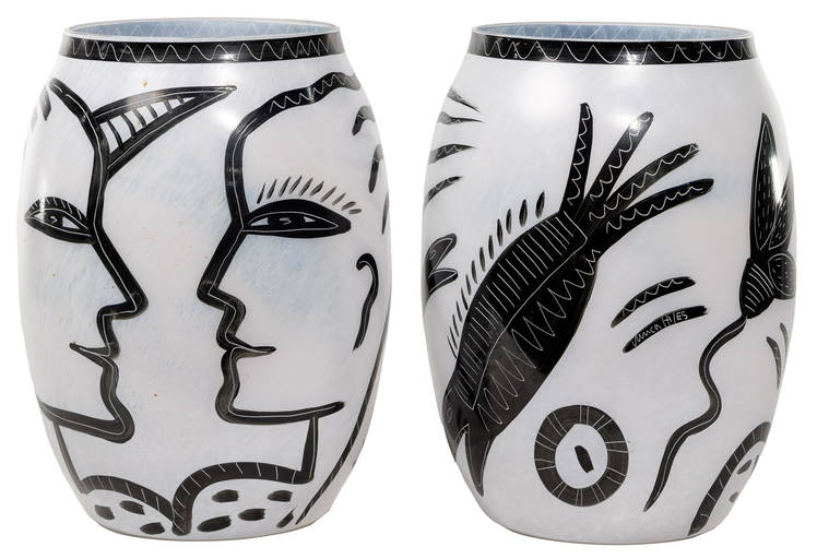 Kosta Boda 'caramba' Art Glass Vases