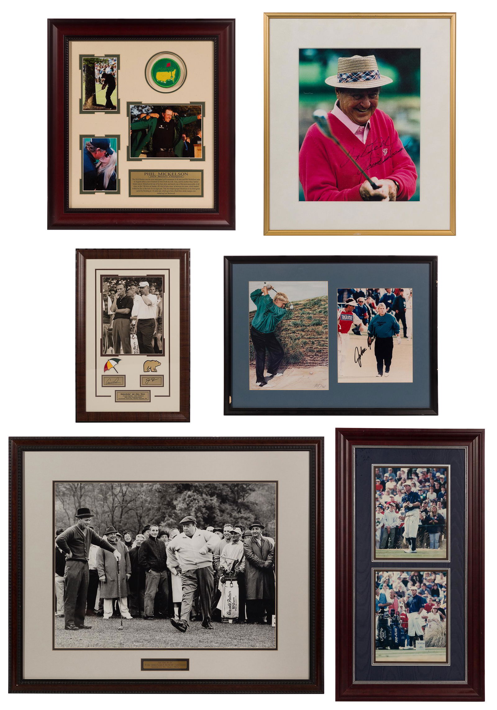 Professional Golf Image And Autograph Assortment