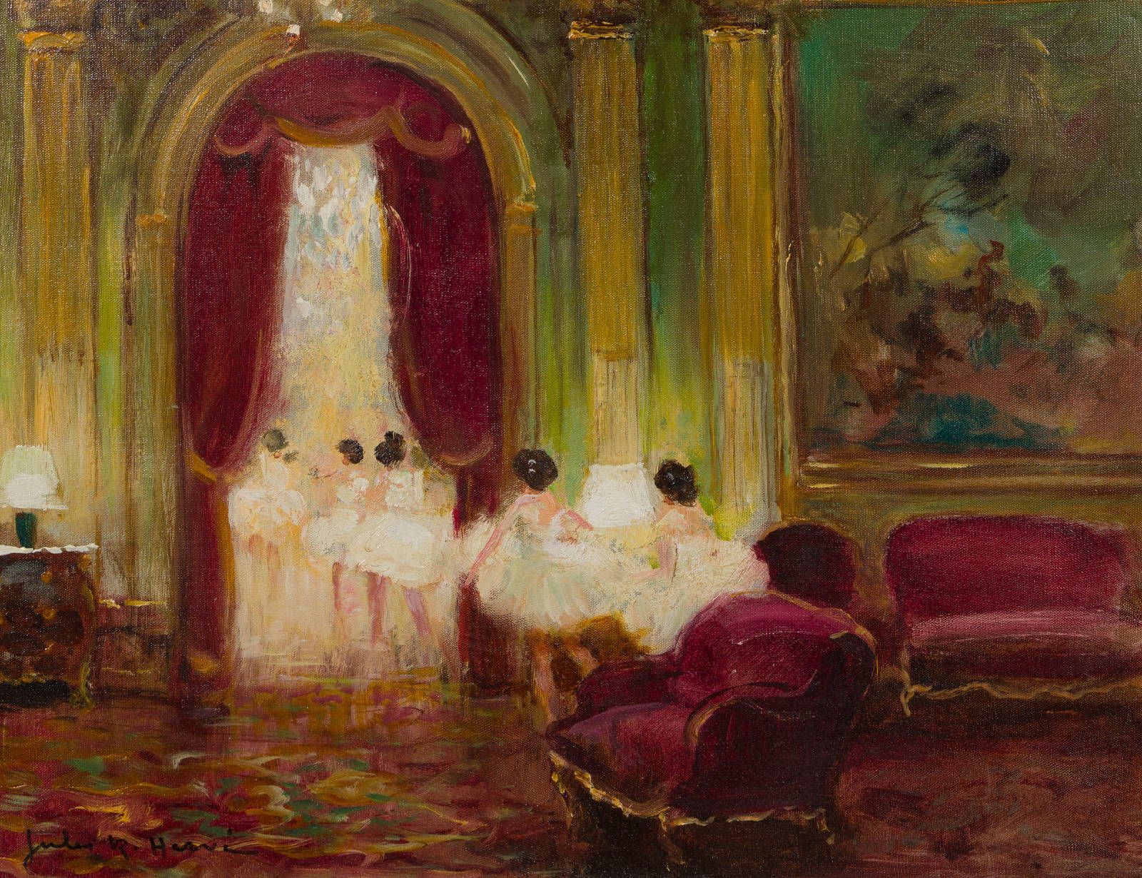 Jules R. Herve (french, 1887-1981) Oil On Canvas Auction