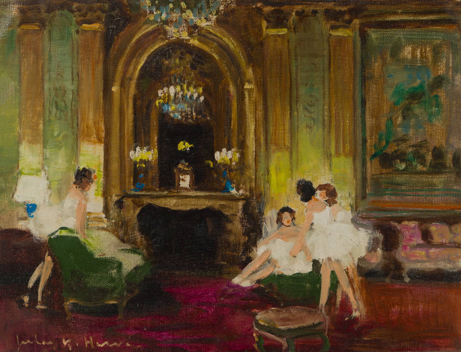 Jules R. Herve (french, 1887-1981) Oil On Canvas Auction