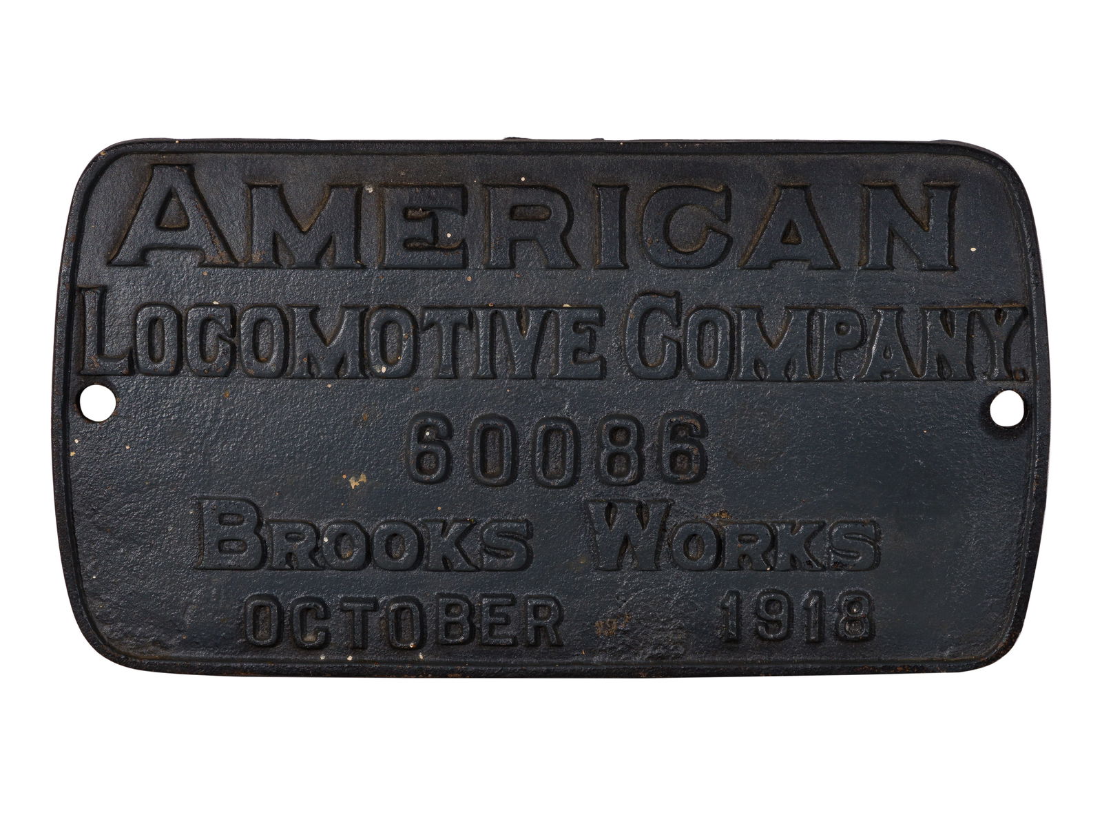 American Locomotive Co. Locomotive Work Plate