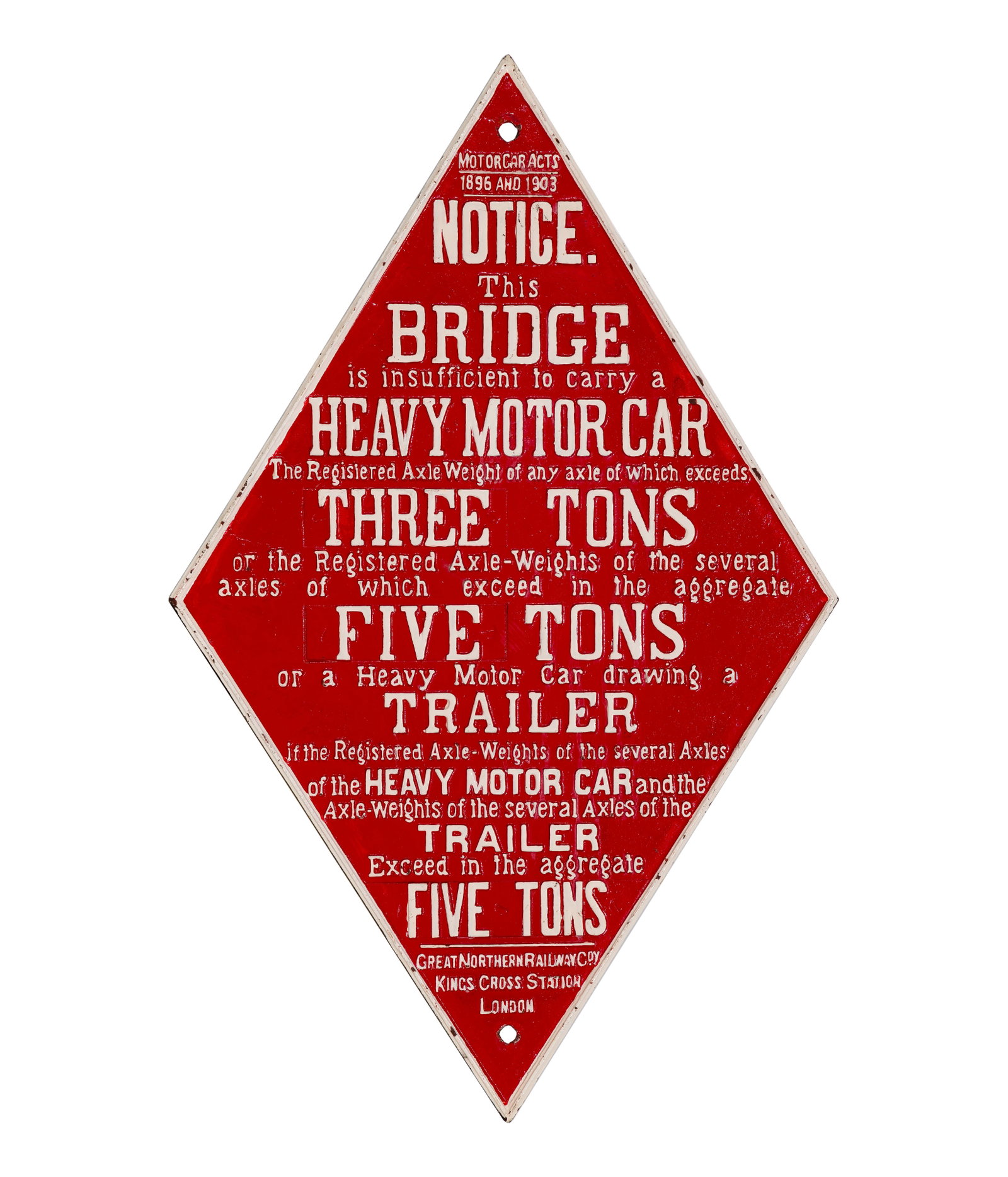 Great Northern Railway Warning Sign