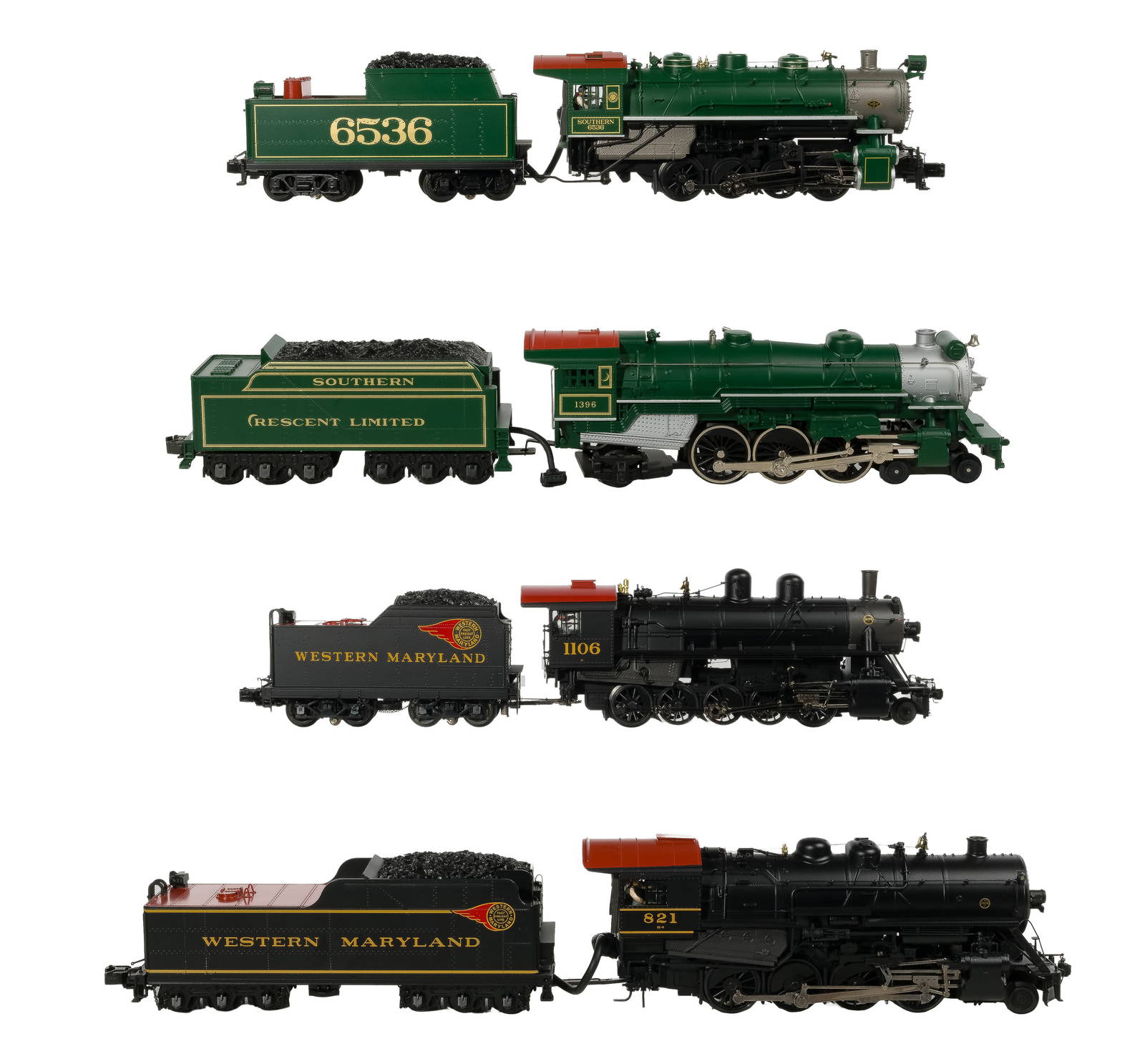 Mth Model Train O Scale Steam Locomotive With Tender Assortment Auction