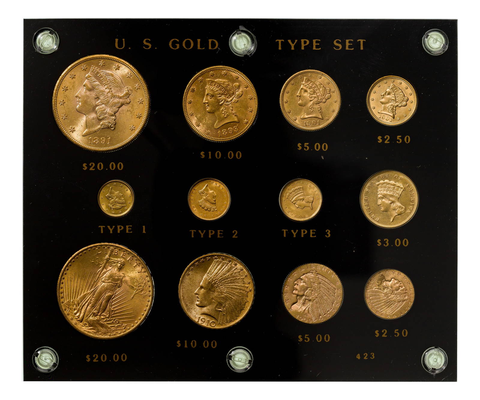 Us Gold Type Set Unc. Auction