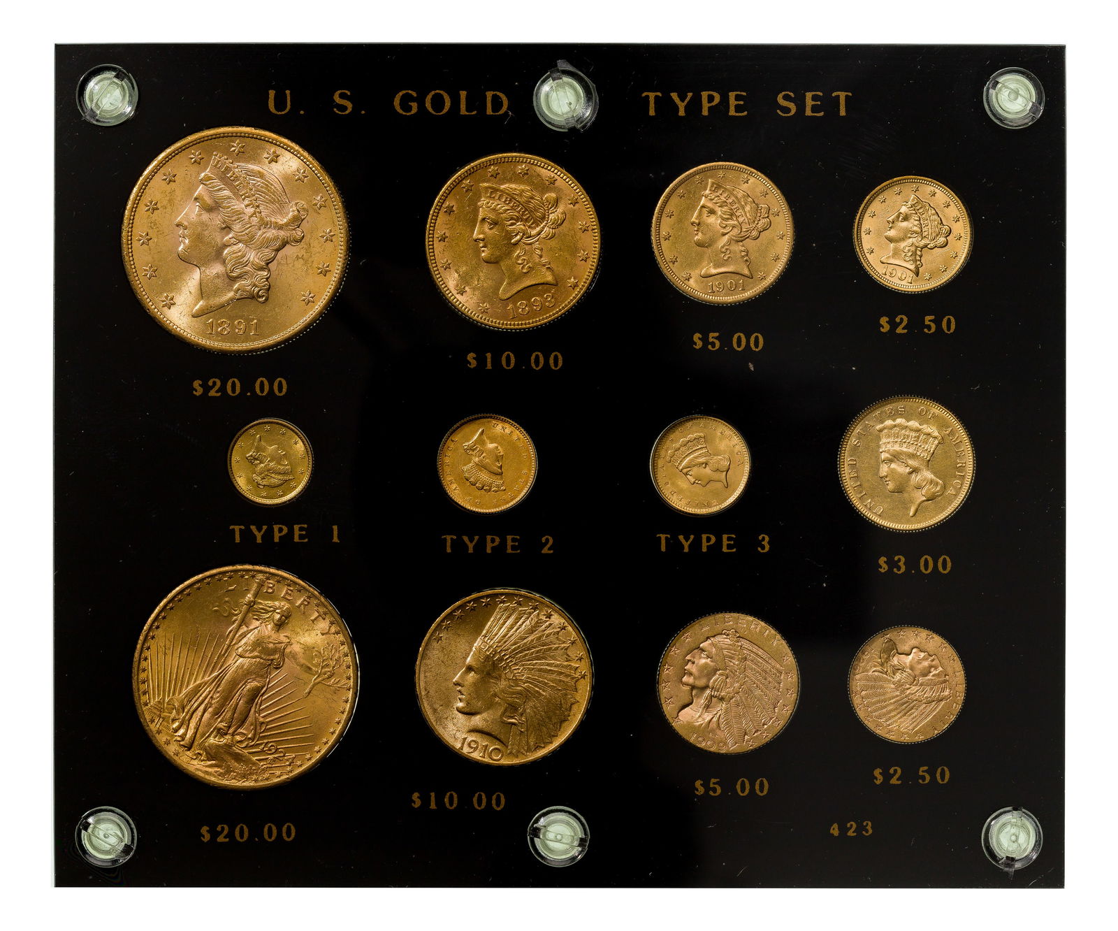 Us Gold Type Set Unc. Auction