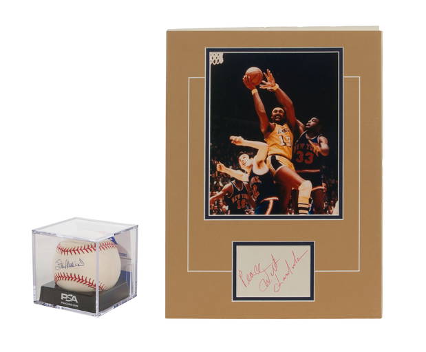 Stan Musial And Wilt Chamberlain Signed Memorabilia