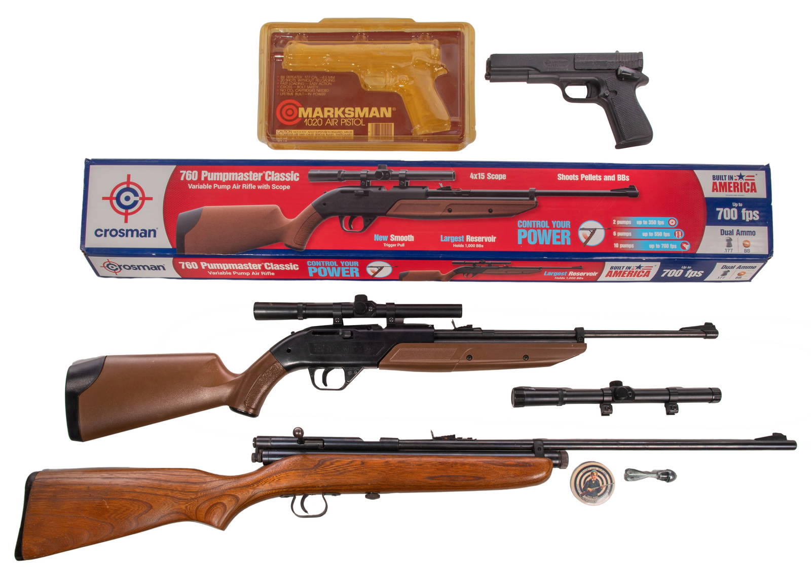Crossman And Marksman Air Soft Gun Assortment Auction
