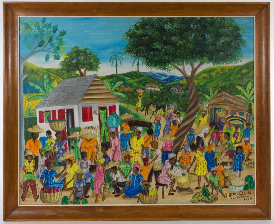 Jean Baptiste Chery (b.1928, Haitian) 'cap Haitien' Oil