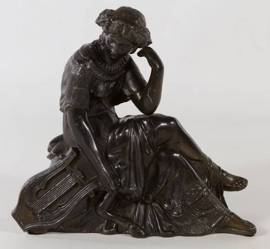 Cast Spelter Clock Topper Statue