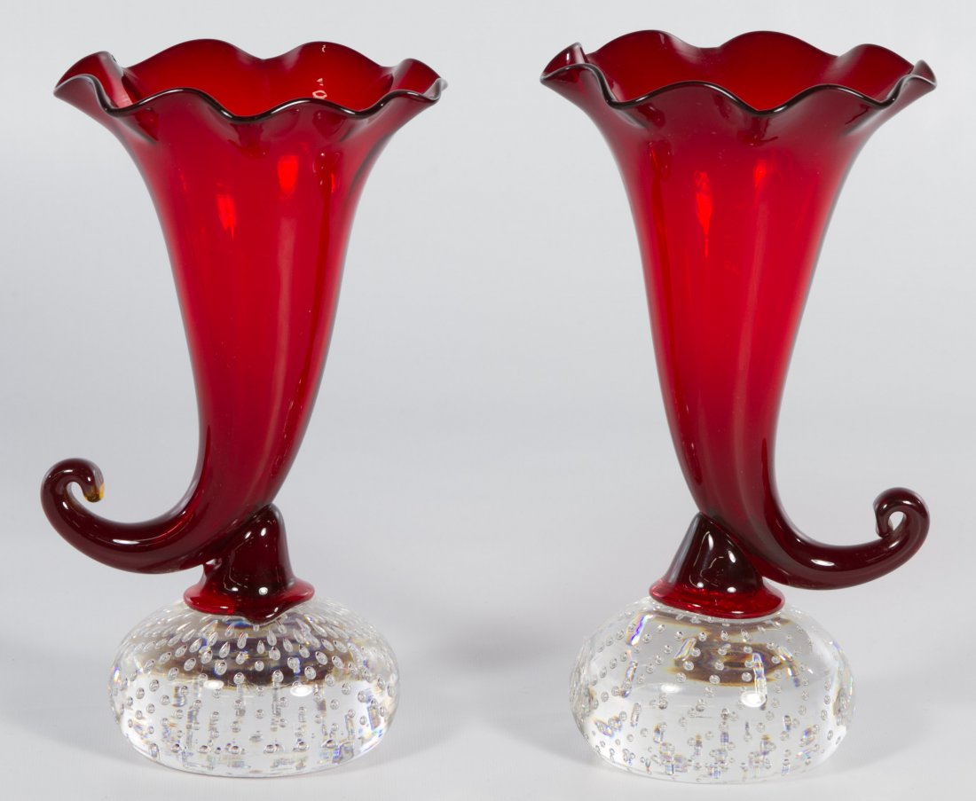 Pairpoint Ruby Vases