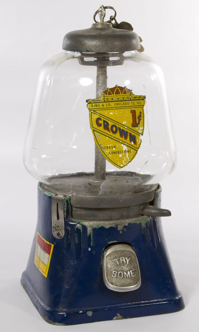 Silver King One-Cent Gumball Machine
