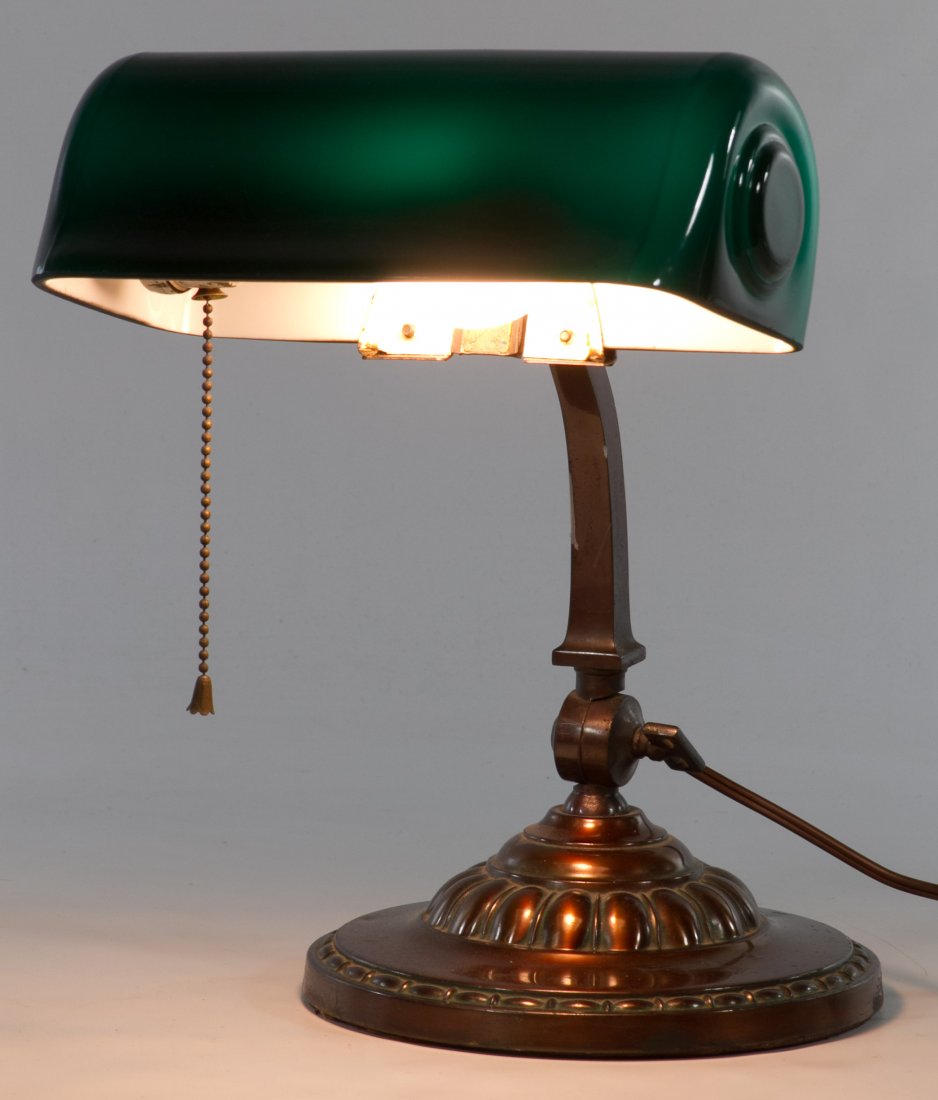 Verdelite Banker's Lamp