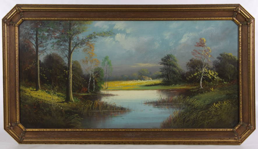 E.a. Gates (20th Century) 'landscape' Pastel