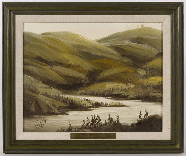 Harold Lyon (american, B.1930) 'stream Of Water' Oil On