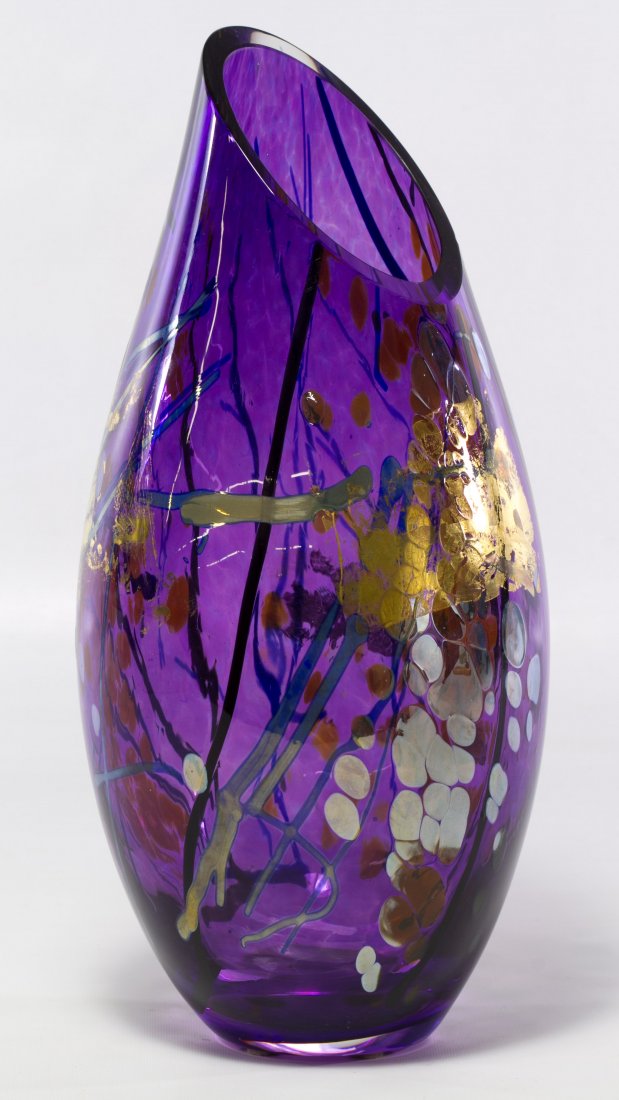 Art Glass Vase By Tim Lazer
