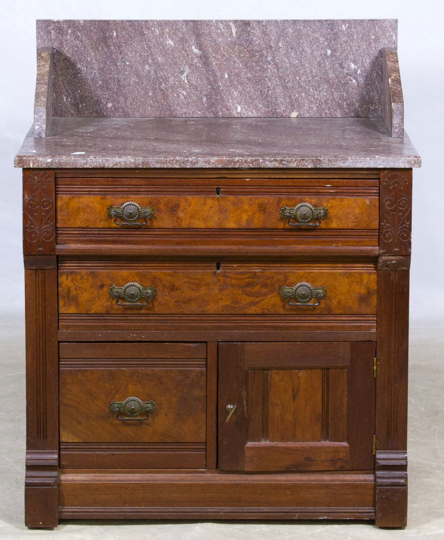 Eastlake Walnut Wash Stand
