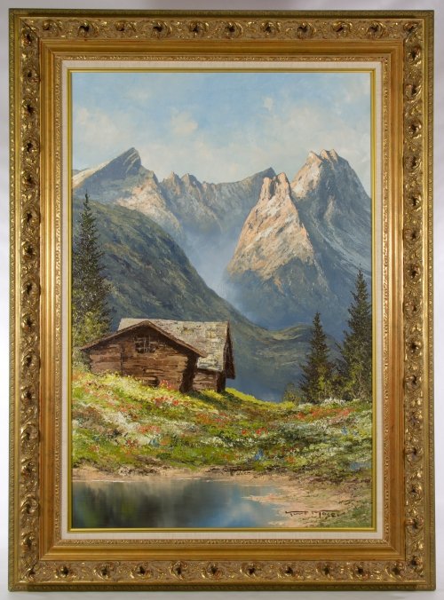 Kurt Moser (Germany, 1926-1984) 'Wetterstein Mountains